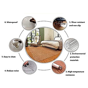 Clear PVC Desk Chair Mat 1.5/2mm PVC Non-Slip Transparent Rectangle Floor Protector,Carpet Protector for Hardwood Floors,100% Waterproof Vinyl Plastic Floor Mat,Can Be Cut,0.8/0.9/1/1.2/1.4/1.6m Wide