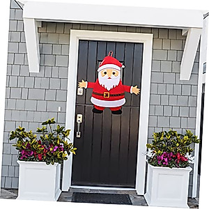 BESPORTBLE 1 Set DIY Christmas Decoration Statue Decor Christmas Christmas Ornaments Felt DIY Felt Christmas Santa Claus Detachable Ornaments Felt Craft Adornment Hanging Ornaments Red