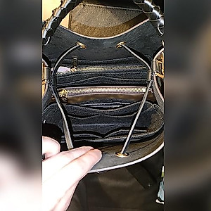 ZARSIO Felt Purse Organizer Insert Bag Organizer, a Set of 2 (Black)