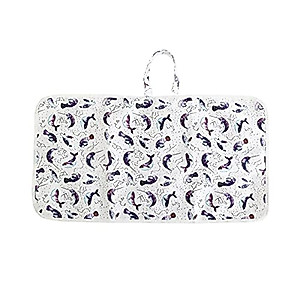 Generic Portable Diaper Changing Pad Waterproof Foldable Baby Changing Mat Travel Diaper Change Mat Lightweight Changing Pads for Baby Baby Changer White Whale BCP