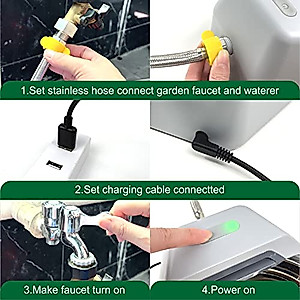 AUKL Dog Water Bowl Dispenser Auto Filling Dog Faucet Waterer Connects to Garden Hose