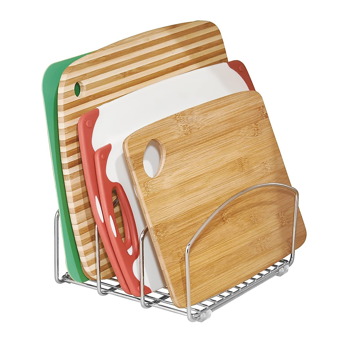 iDesign Classico Kitchen Cookware Organizer for Cutting Boards and Cookie/Baking Sheets - Chrome 8.5" x 10" x 5.75"