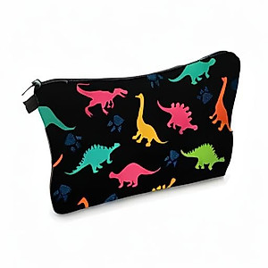 Aiphamy Cute Travel Makeup Bag Cosmetic Bag Small Pouch Gift for Women (Dinosaur)