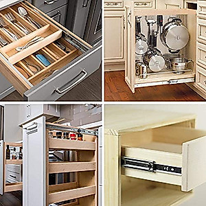 LONTAN 6 Pairs 22 Inch Soft Close Drawer Slides Dresser Drawer Slides - Heavy Duty Drawer Slides Metal Ball Bearing and Full Extension Cabinet Drawer Slides Kitchen 100 LB Capacity