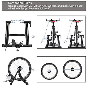 SONGMICS Indoor Bike Trainer Stand, Reduces Noise, Curvy Stable Frame USBT01B