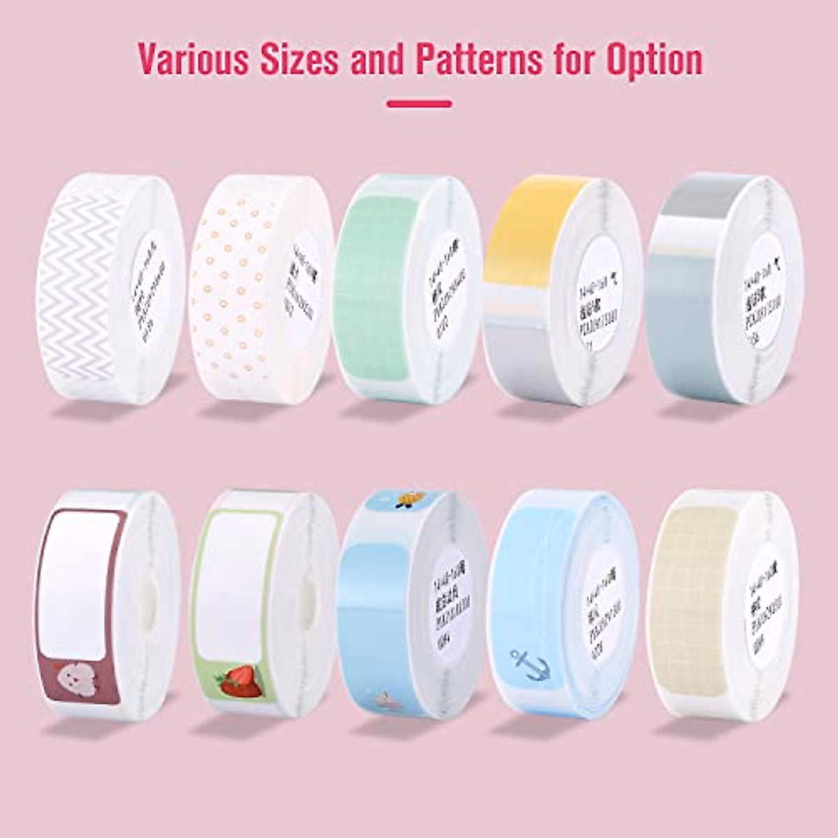 mewmewcat Thermal Printing Label Paper,Thermal Printing Label Paper Barcode Price Size Name Blank Labels Waterproof Tear Resistant 14 * 40mm 160pcs/roll for Home Organizer Supermarket Store Catering