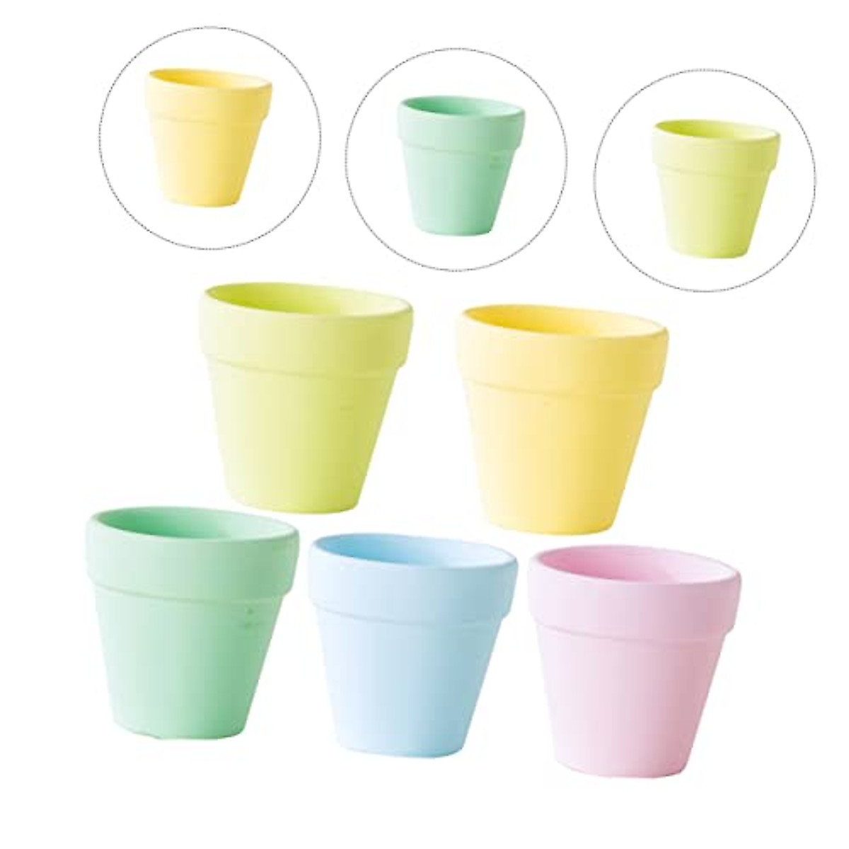 HANABASS 5pcs Bonsai Planting for Home Porcelain Landscape Planter Fleshy Green Vase Decoration Ceramic Pen Pink Flowing Xxcm Decorations Pot Pots Drainage Succulent Balcony Table Floral