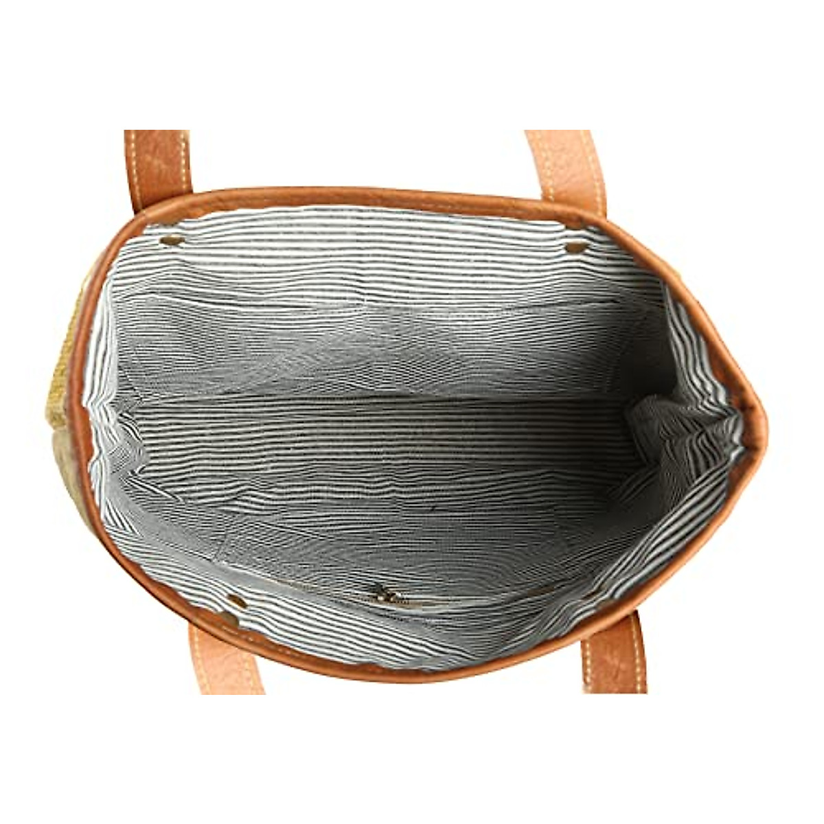 KPL Sel De Mer Upcycled Canvas and leather Hand Bag Cowhide Tote Bag shopping bag carry on leather bag