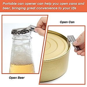 12 Pieces Military Style Can Openers with Key Rings, Anglecai P-51 and P-57 Military Can Openers Camping Can Openers Stainless Steel Army Survival Can Opener Portable Can Opener for Traveling