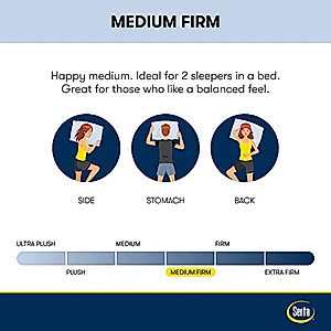 Serta - 7 inch Cooling Gel Memory Foam Mattress, Queen Size, Medium-Firm, Supportive, CertiPur-US Certified, 100-Night Trial, for Ewe - Grey