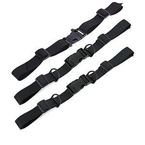 Ikerall Sternum Strap Backpack 3-pack,Adjustable Chest Strap with Emergency Whistle Buckle Suitable for Universal Outdoor Fabric Backpack Straps(Black)