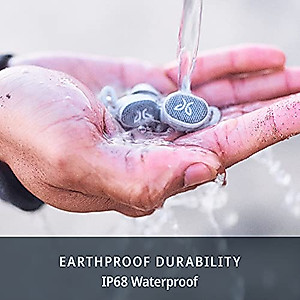 Jaybird Vista 2 True Wireless Sport Bluetooth Headphones With Charging Case - Premium Sound, ANC, Sport Fit, 24 Hour Battery, Waterproof Earbuds With Military-Grade Durability - Gray