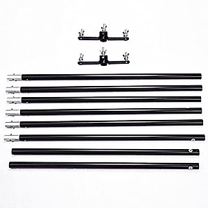 Efavormart 10 Ft. Double Cross Bars with Mounting Brackets, Hardware Compatible with Heavy Duty Backdrop Stand - Perfect for Wedding, Photo Booths, Events, Photography, and Exhibition Decorations