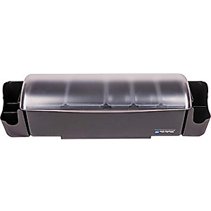 San Jamar BD4023S 9 Piece The Dome Garnish Center, 4.5qt Capacity, 22" Length x 7-1/2" Width x 8-1/2" Height