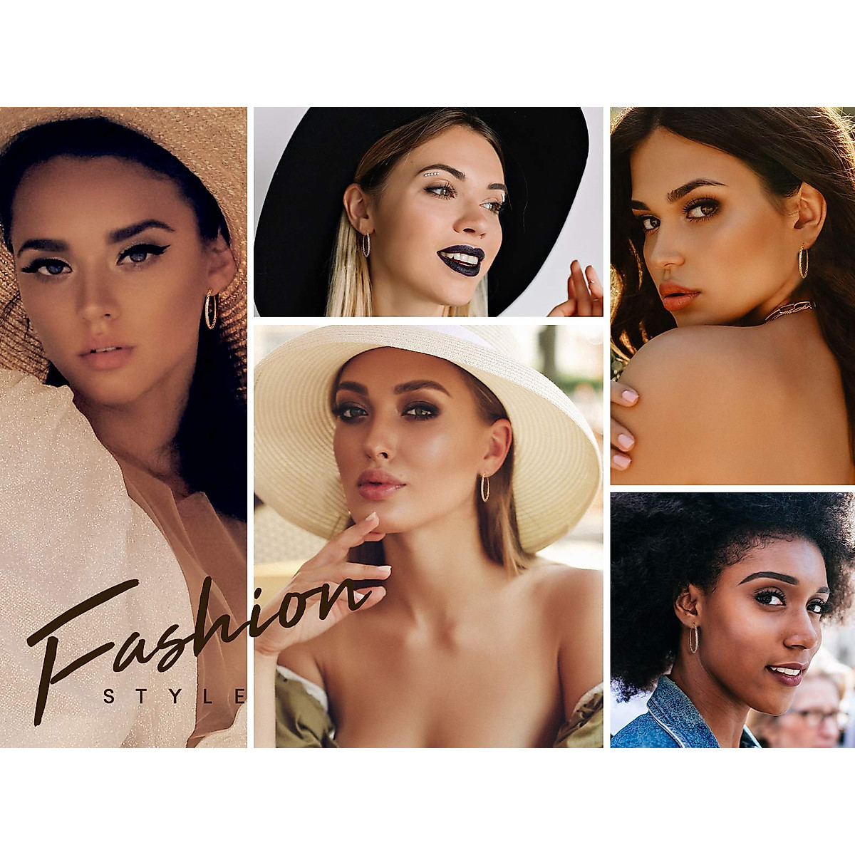 SWEETV 925 Sterling Silver Hoop Earrings for Women Sliver Huggie Earrings Hypoallergenic Textured Huggie Hoop Earring for Sensitive Ears 24MM