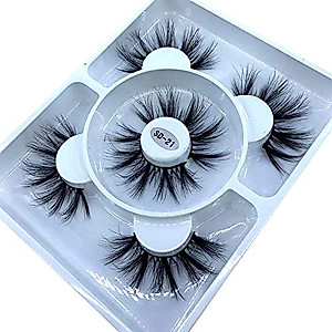 HBZGTLAD 2020 New 3 pairs natural false eyelashes fake lashes long makeup 3d mink lashes eyelash extension mink eyelashes for beauty (SD-21)
