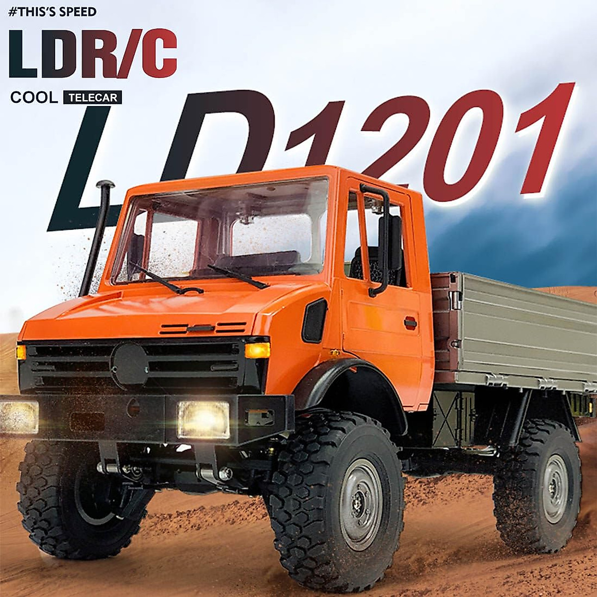 KAROYD RC Unimog Army (USSR) Truck LD-1201 1/12 2.4G 5CH Climbing Military Truck Model Vehicle (Updated RTR Version)