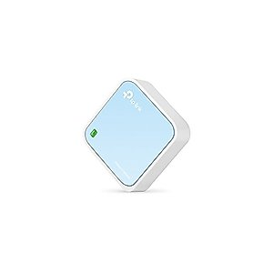 TP-Link N300 Wireless Portable Nano Travel Router(TL-WR802N) - WiFi Bridge/Range Extender/Access Point/Client Modes, Mobile in Pocket