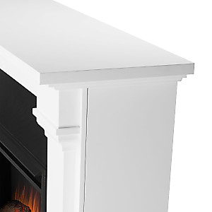 Real Flame Callaway Grand Electric Fireplace, Free-Standing with Mantel & Real Wood Finish