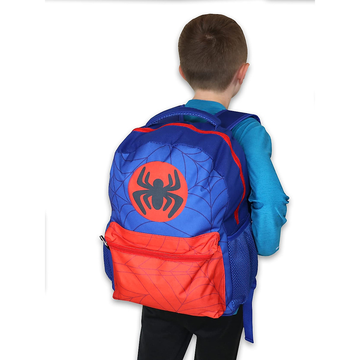Marvel Spider-Man Spidey and Friends Boys Girls 16" School Backpack (One Size, Blue/Red)