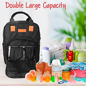 Flisko 3 in 1 Diaper Bag Backpack with Baby Play Mat – Multifunctional Baby Activity Mat with Baby Bag – Baby Play Gym Includes 3 Toys – Diaper Caddy Organizer to use Separately or Together for Travel