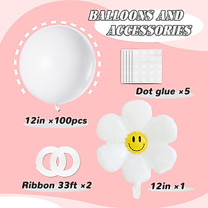 White Balloons,100 pcs 12 Inch White Latex Balloons,Matte White Balloons for Party Decoration,Birthday Decoration,Wedding, Baby Shower,Holiday Decoration（White Balloons）