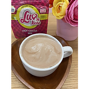 Sugar Free Drinking Hot Chocolate - Stevia Sweetened, Keto 1g Net Carb Gourmet Hot Cocoa Mix - Gluten Dairy Free, Vegan Non-GMO Low Carb Paleo Ketogenic Diabetic Friendly Snack 10 oz