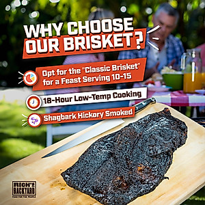 Roots Renowned 18 Hour Smoked Brisket 8-10 lbs- Fully Cooked – Master Chef Prepared & Blast-Chilled – Perfect for Festive Dinners, Gifts