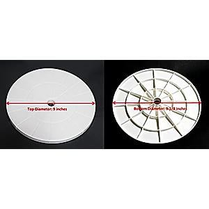 JSP Manufacturing Swimming Pool Skimmer Cover Debris Canister Deck Lid 9 1/8" Inch Skimmer Valve Replacement Lid (White)