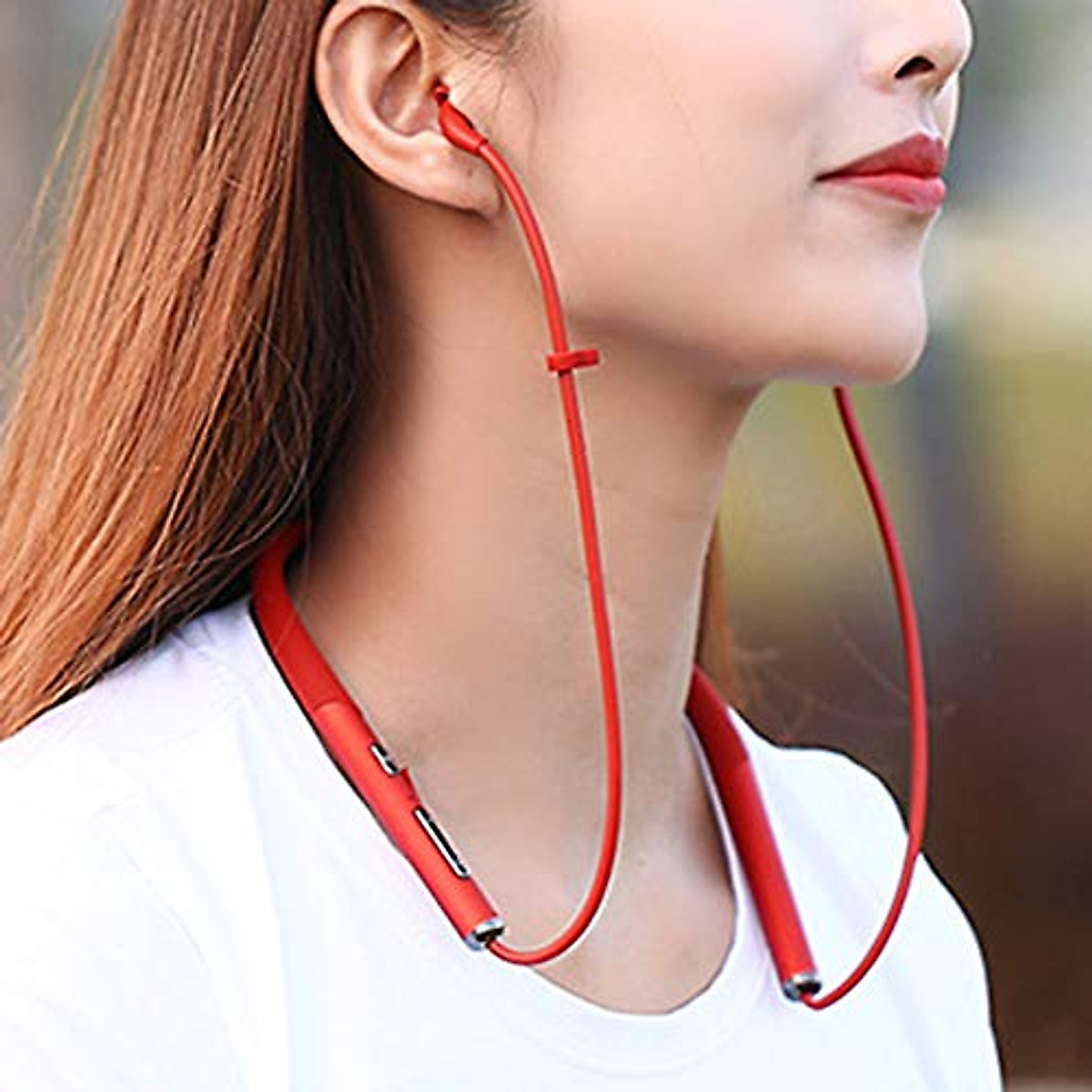Heave Wireless Headphones,Bluetooth Neckband HiFi Stereo Bass Sports Earphones,Waterproof Noise Cancelling Magnetic Earbuds with Microphone for Workout Running Gym Green