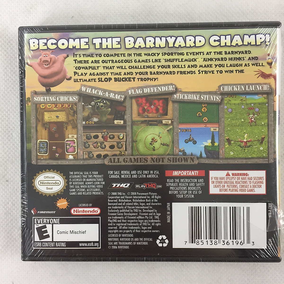 Back At The Barnyard: Slop Bucket Games - Nintendo DS