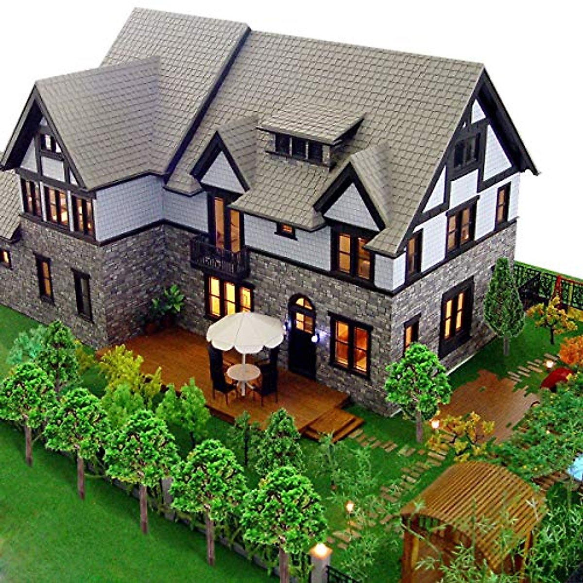 23Pcs Model Trees Scenery Model Plastic Artificial Layout Rainforest Diorama, Building Model Trees, Fake Trees for Projects Model Train Railways Architecture Landscape