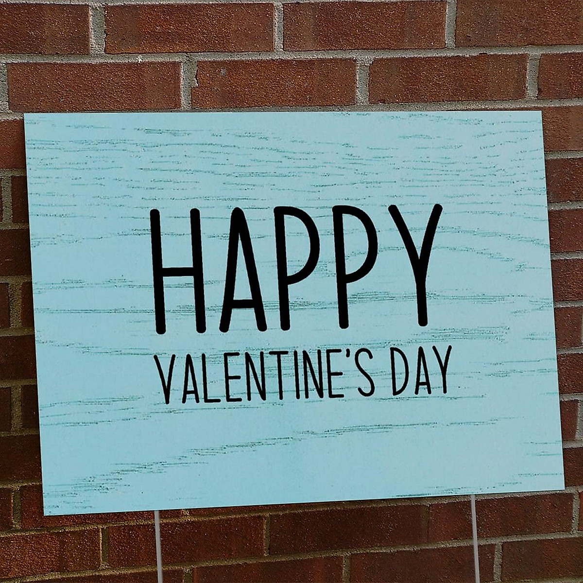 Lawn Yard Signs Happy Valentine's Day Corrugated Sign Couples Anniversary Motivational Quotes for Garage Sales Rent Open House Construction 18x24 inches