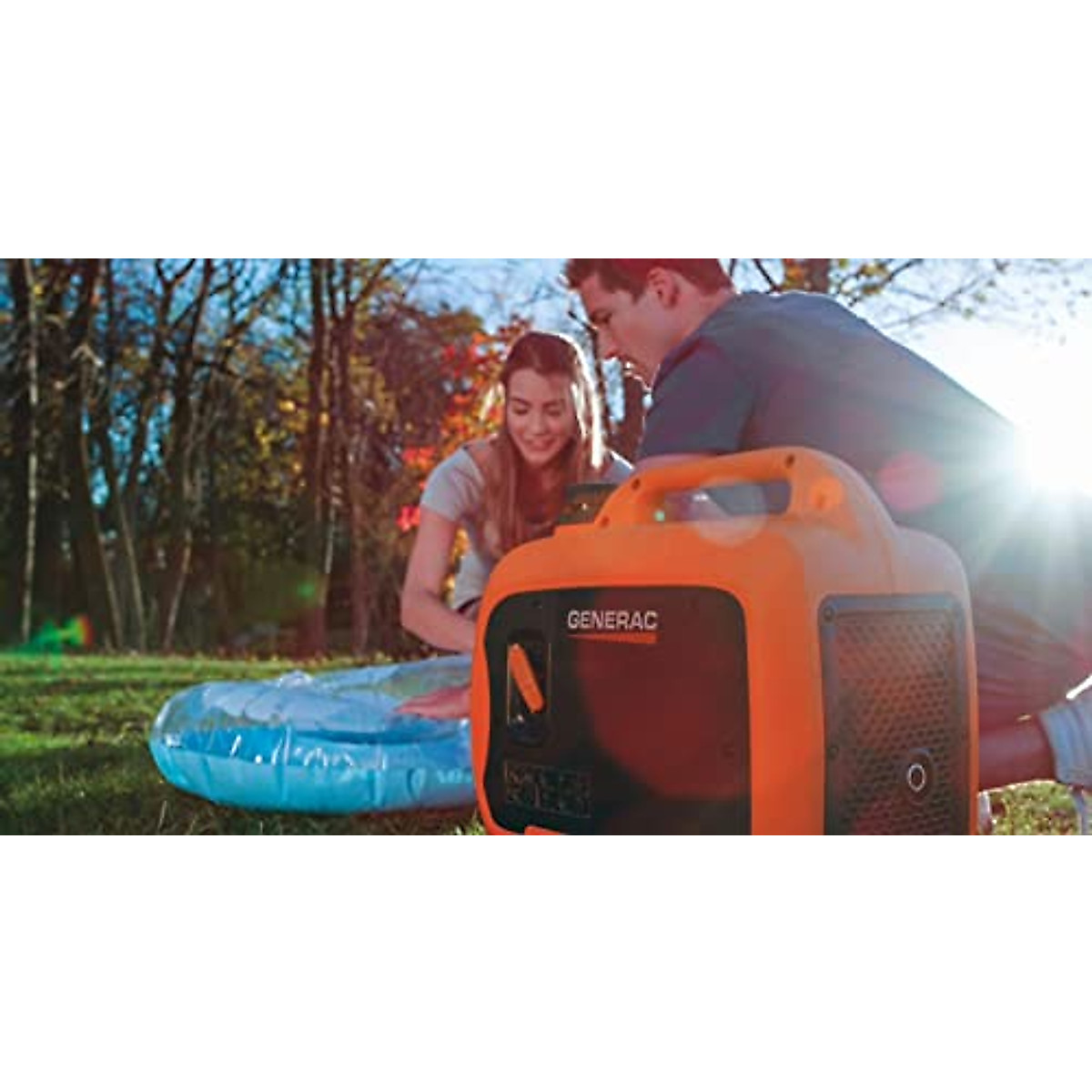 Generac GP3300i 7154 3,300-Watt Gas-Powered Portable Inverter Generator - CARB Compliant - Advanced PowerRush Technology - RV Essentials - Quiet and Compact Solution - Duplex Outlets - USB Ports