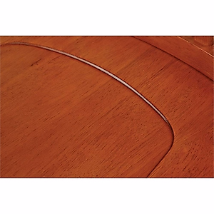 BOWERY HILL Traditional Solid Wood Armless Office Chair in Medium Brown