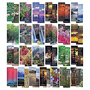 eThought BB-FBV-100 Bible Verse Cards - Pack of 100 Religious Bookmarks - Scripture Memorization Cards, Bible Verse Markers, Encourage and Share The Gospel, Full Color