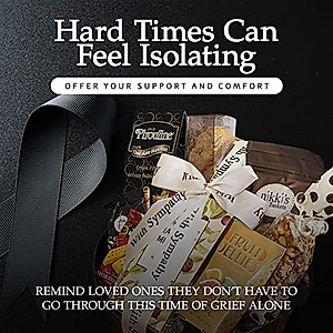 Sincere Sympathy and Condolence Gift Basket, Sympathy Food Basket for Loss of a Loved One, Gourmet & Beautifully Arranged Funeral Basket, Bereavement Care Package for Mourning and Grieving, by Nikki’s Gift Basket