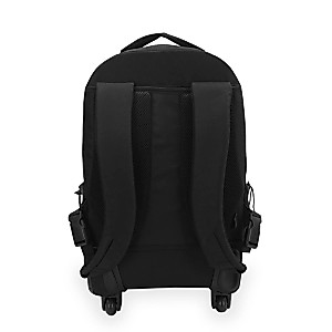 Everest unisex adults Wheeled Laptop Backpack, Black, One Size US
