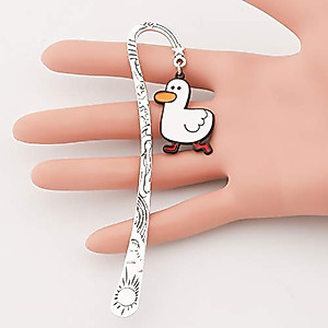 MYOSPARK Duck Bookmark Cute Duck Jewelry Reading Lover Gift Animal Bookmark Gift for Duck Lovers (Duck Bookmark)