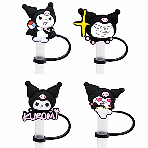 Cute Cartoon Kids Straw Tips Covers,Food Grade Reusable Silicone Straw Tip,funny Straw Covers Cap Plugs,Anti-dust Soft Straw Toppers Drinking Straw Tips Lids for 6-10 mm