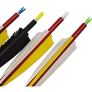 AMEYXGS Archery Aluminum Pin Nocks Bushing with Plastic Arrow Nock DIY Arrow Accessories for ID 4.2/6.0/6.2 mm Arrow Shaft (Red ID 4.2mm)