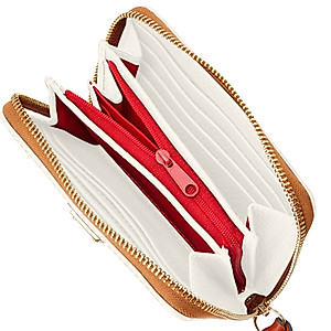 Dooney & Bourke Wallet, Pebble Grain Medium Zip Around Wallet - White