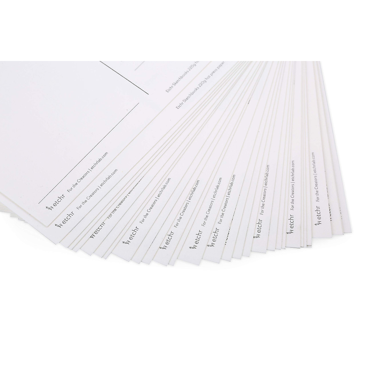 ETCHR Watercolor Postcards - Hot Press - Professional Artist Grade 100% Cotton Watercolor Cards for Mixed Media - 100 Hot Press Watercolor Paper Postcards - Vegan-Friendly