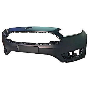 munirater Black Front Bumper Cover Replacement for 2015-2018 Focus S/se/sel/Titanium