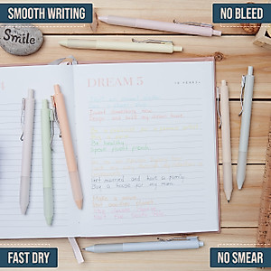 BLIEVE - Colored Gel Pens With Cool Matte Finish, Aesthetic and Cute Drawing Pens With Smooth Writing For Journaling And Bible Note Taking No Bleed Through, School Supplies (Pastel)