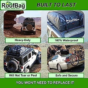 RoofBag Cross Country 100% Waterproof Soft Car Top Carrier for Any Car Van or SUV - Made in the USA | 2-Year Warranty | Ships Today