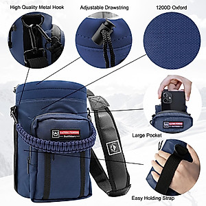 NATURE PIONEOR Insulated Water Bottle Holder with Shoulder Strap for One Gallon 128OZ Sports Water Jugs Bottles, Carrier/Pouch Sleeve for Outdoor Camping, Hiking,Gym