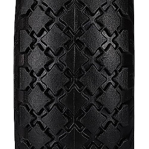 Relaxdays 10026069_957 2 x Hand Truck Tyre, Non-Flat Solid Rubber Wheels, 3.00-4”, 20mm Axle, 150 kg, 260 x 85 mm, Black-Grey