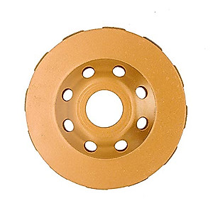 FINGLEE DT 4 Inch Diamond Grinding Cup Wheel for Angle Grinder,Concrete Stone Masonry Polishing,12 Unique segs,with 4/5" 5/8" Adapters (4 inch)