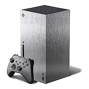 Brushed Silver Metal - Air Release Vinyl Decal Mod Skin Kit by System Skins - Compatible with Xbox Series X Console (XBX)